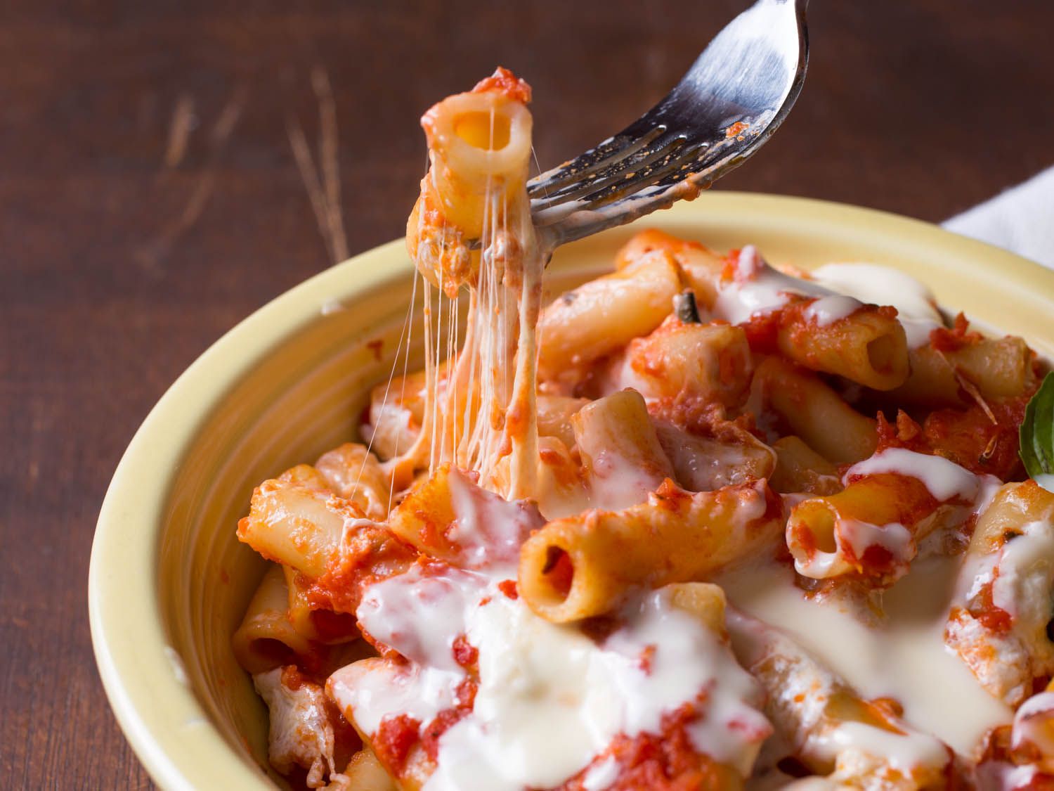 What can I substitute for ricotta cheese in baked ziti?