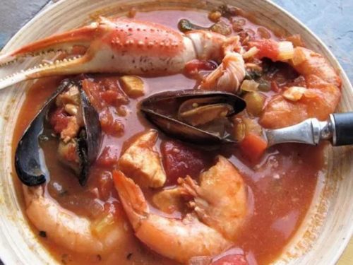 What can I substitute for scorpion fish in a cioppino?