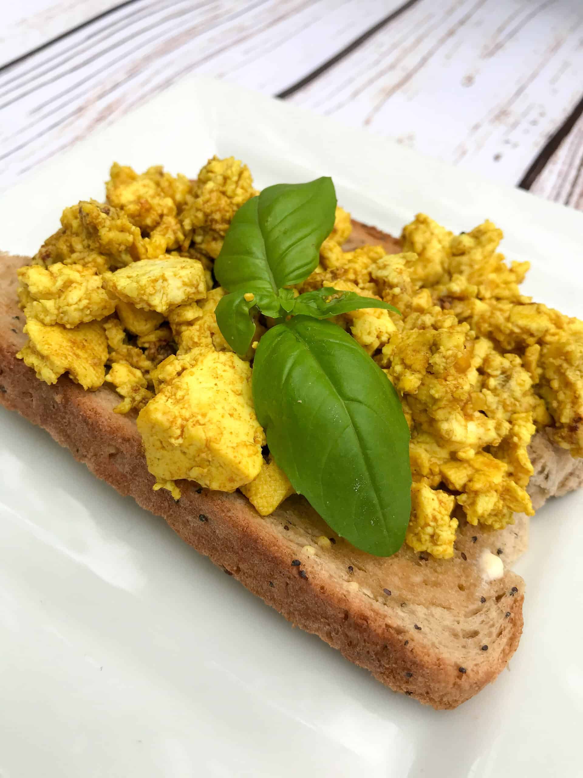 What can I substitute for silken tofu in a scramble?