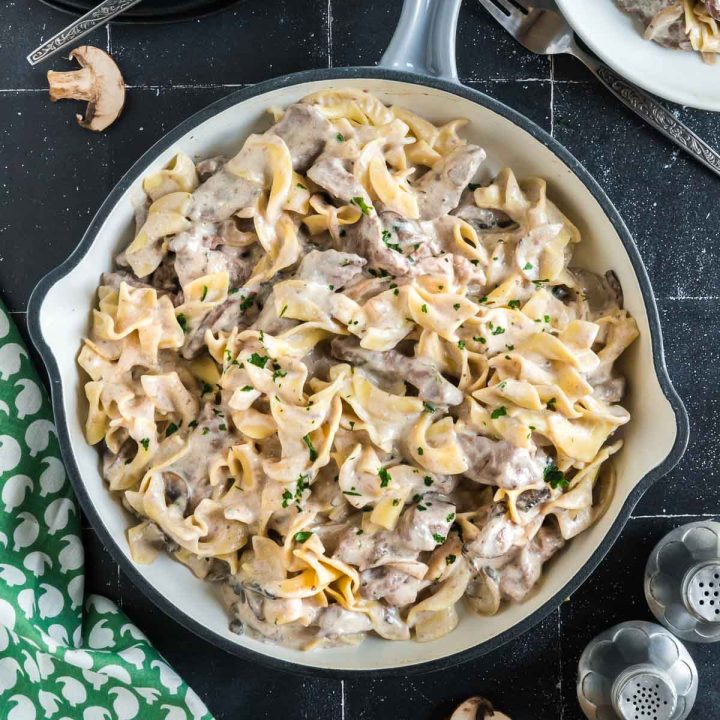 What can I use instead of cream of mushroom soup in stroganoff?
