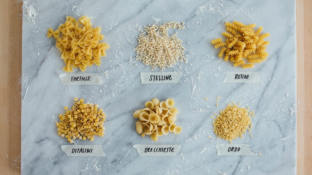 What can small shapes of pasta be used in?
