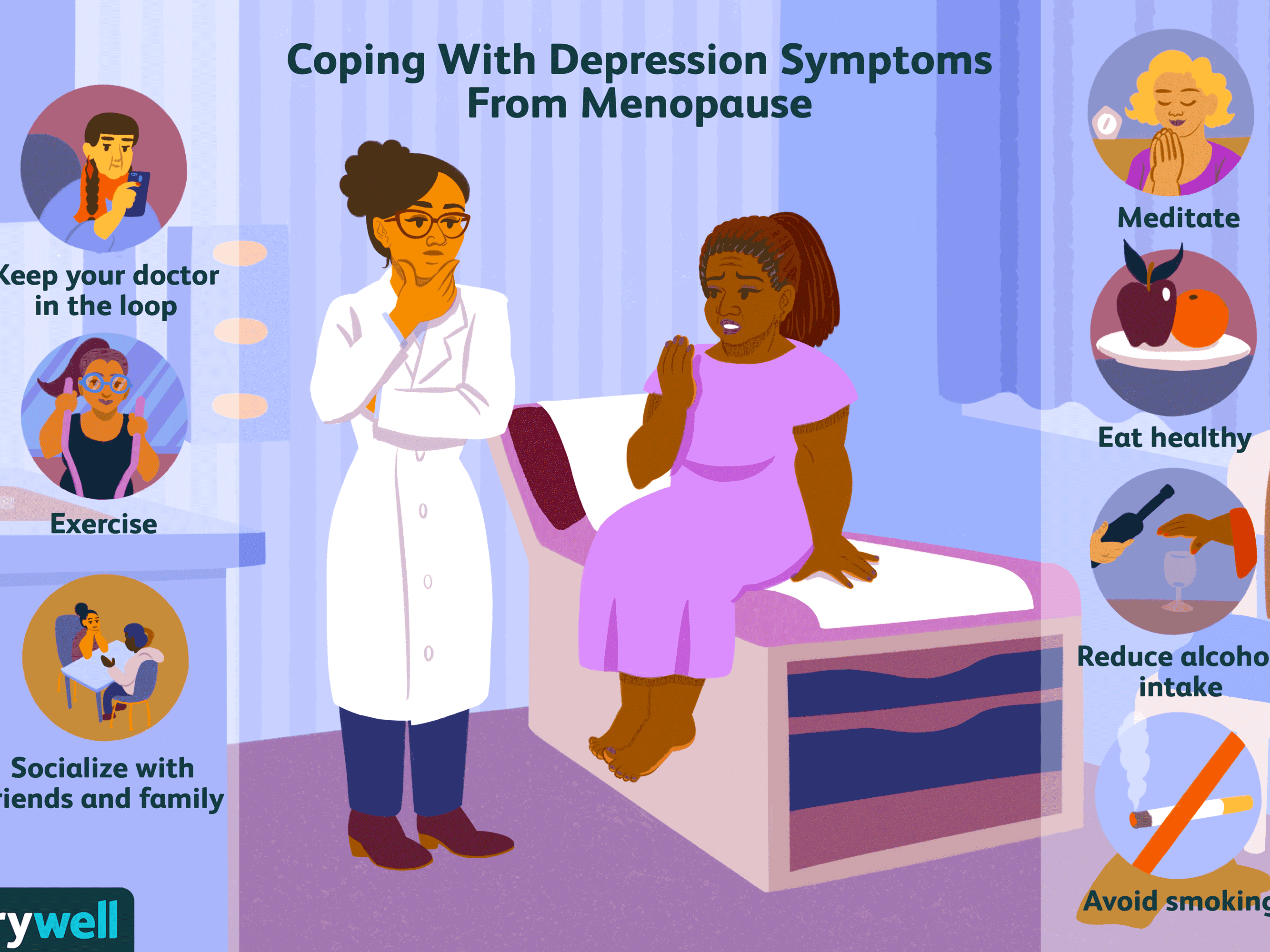 What can worsen menopause symptoms depression?