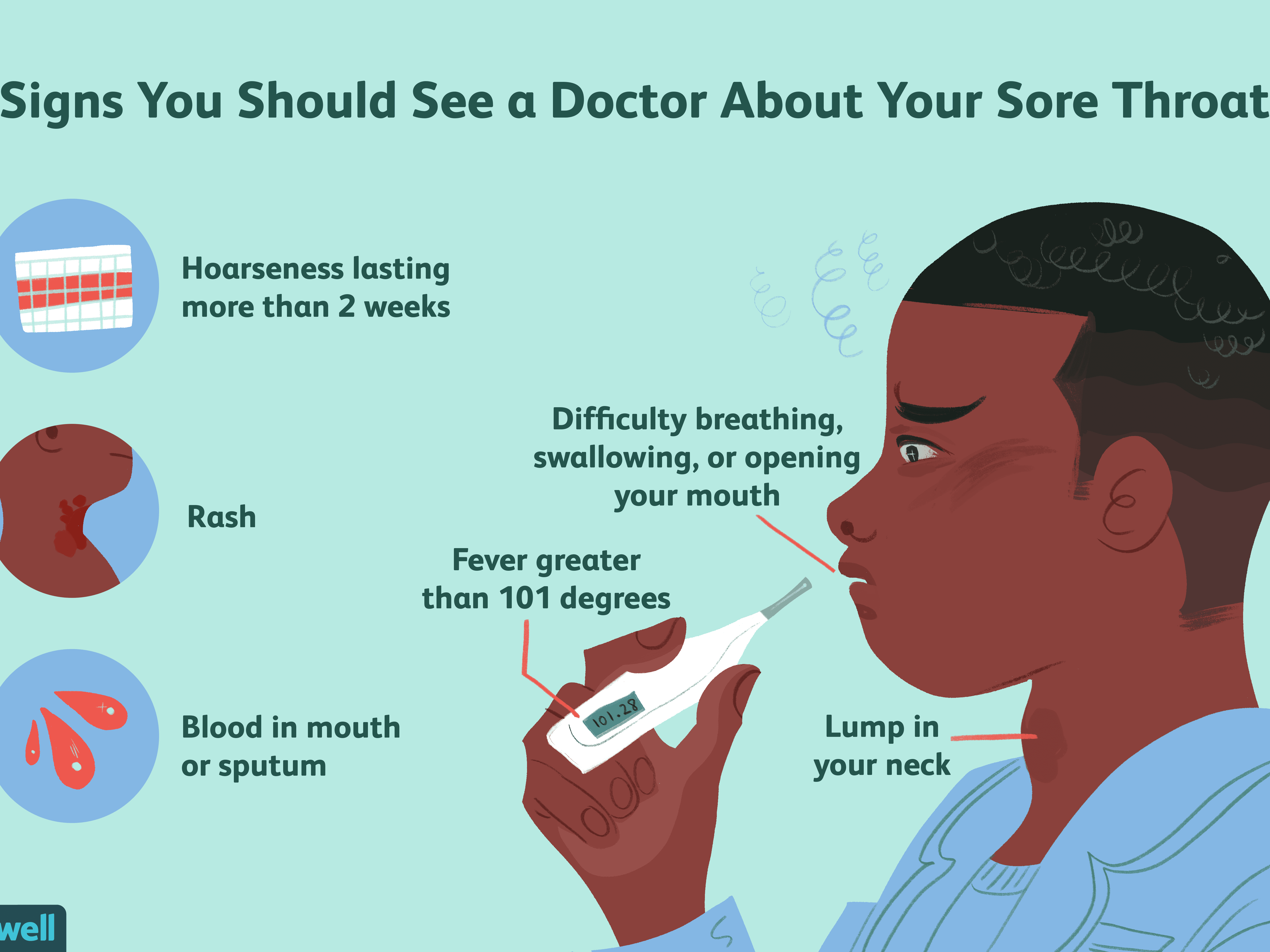 What can worsen your sore throat?