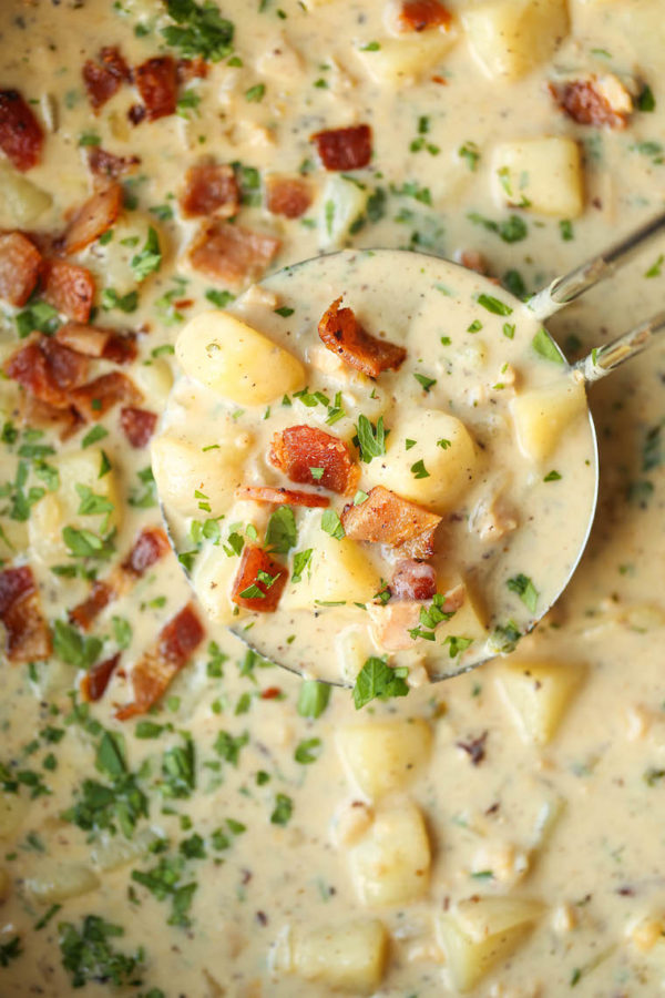 What can you add to canned clam chowder?
