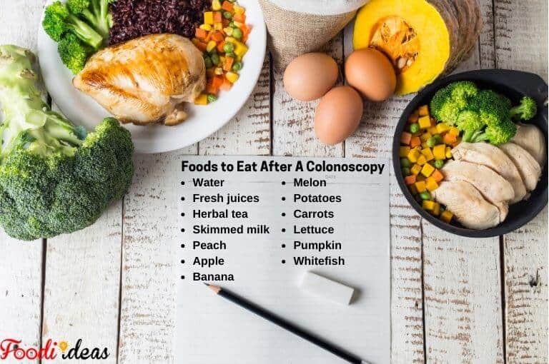 What can you eat after an endoscopy and colonoscopy?