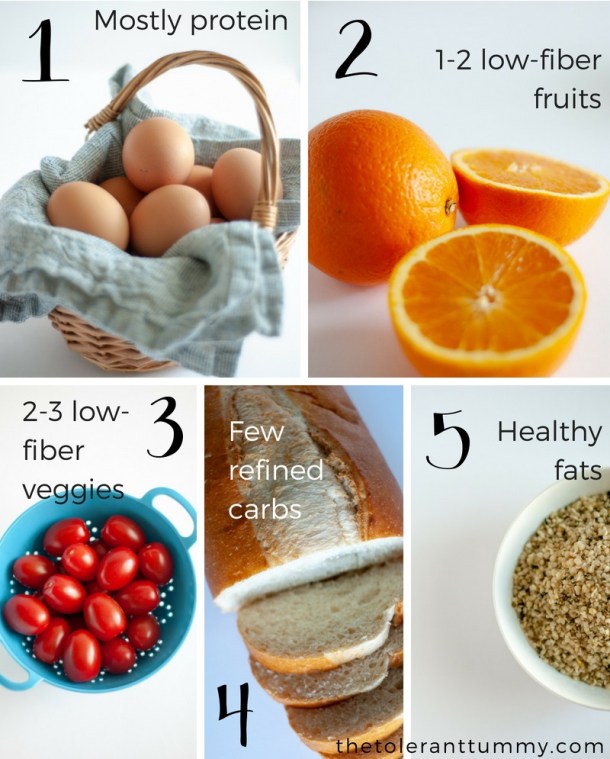 What can you eat on a no fiber diet?
