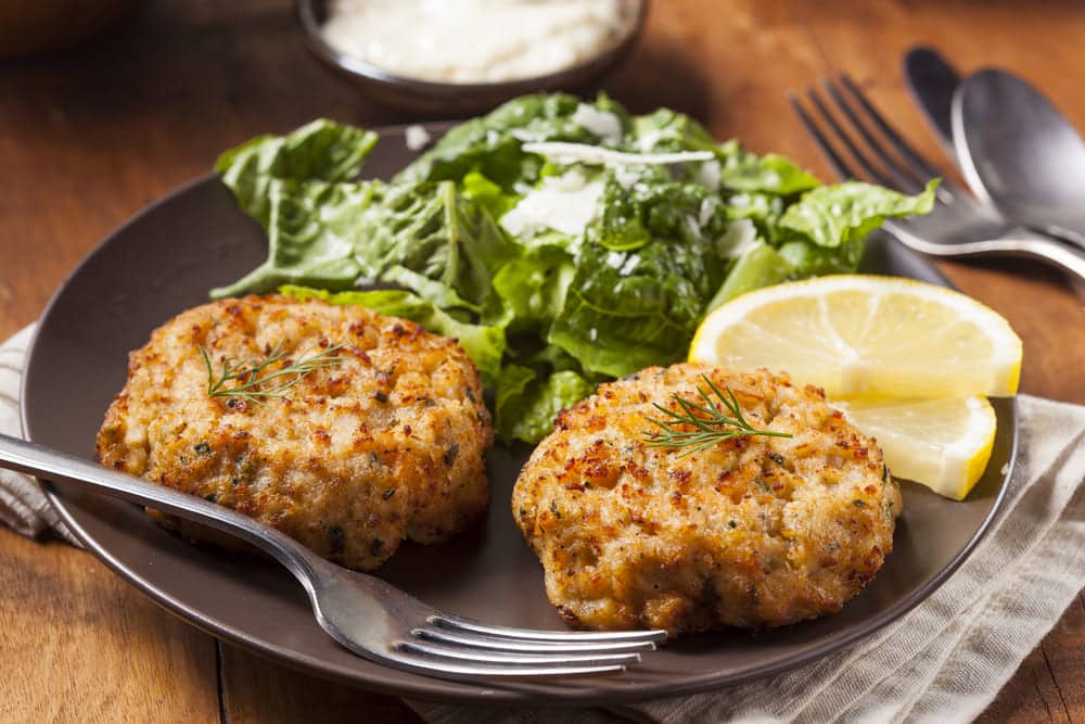 What can you substitute for mayonnaise in crab cakes?