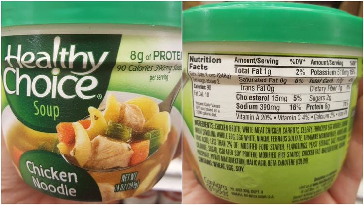 What canned soup has the least amount of sodium?
