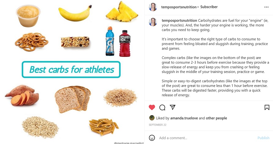 What carbs do runners eat?