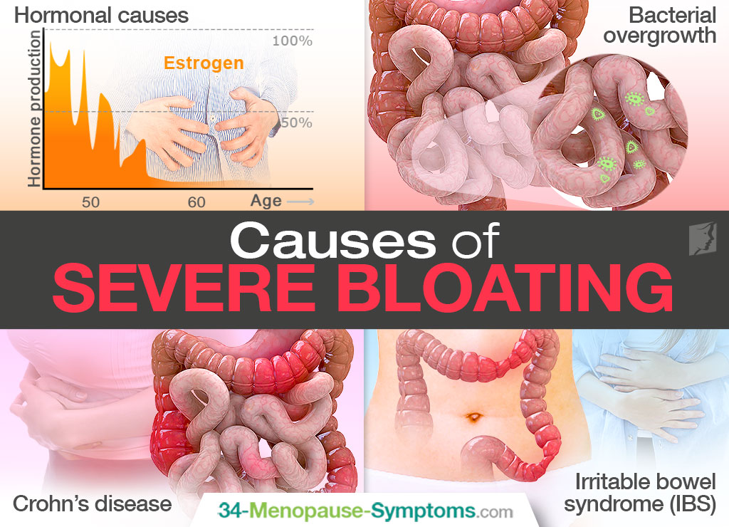 What causes bloating in middle age?