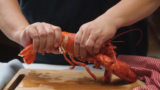 What causes lobster to stick to shell?