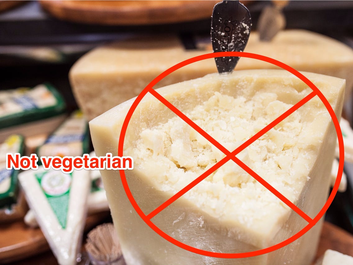 What cheese isnt vegetarian?