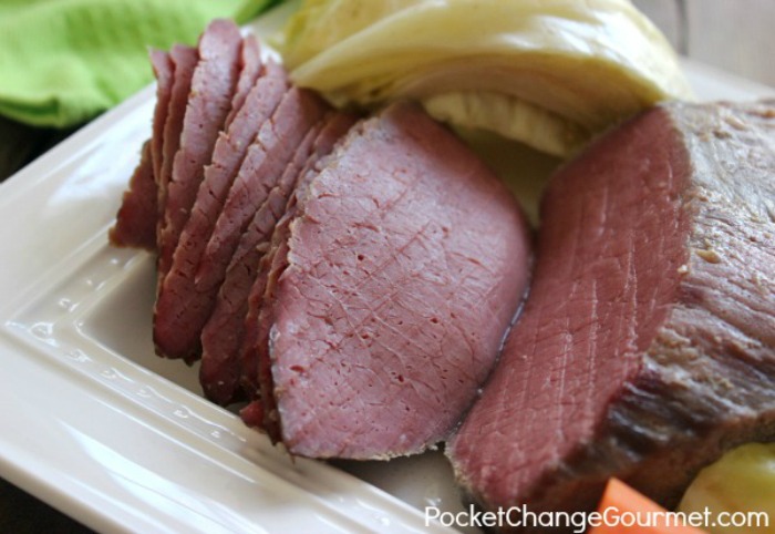 What color is corned beef when it's done?