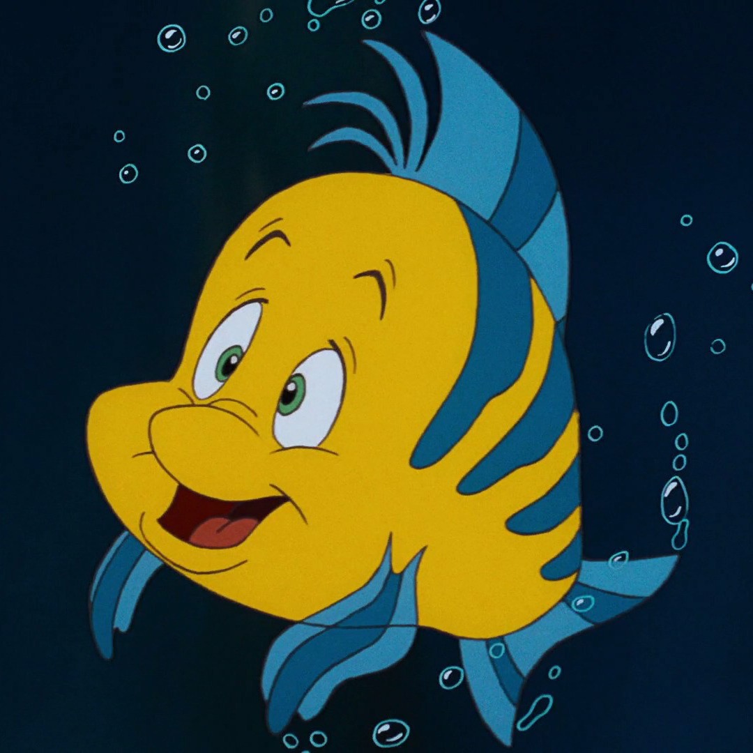 What color is flounder from Little Mermaid?