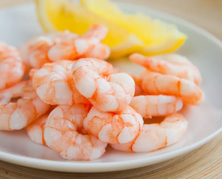 What color is shrimp when it's cooked?