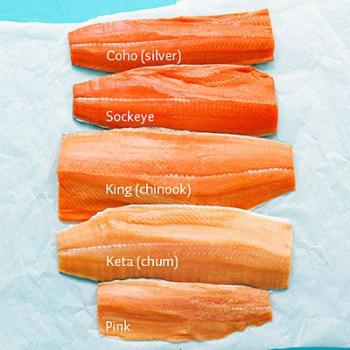 What color should raw salmon be?