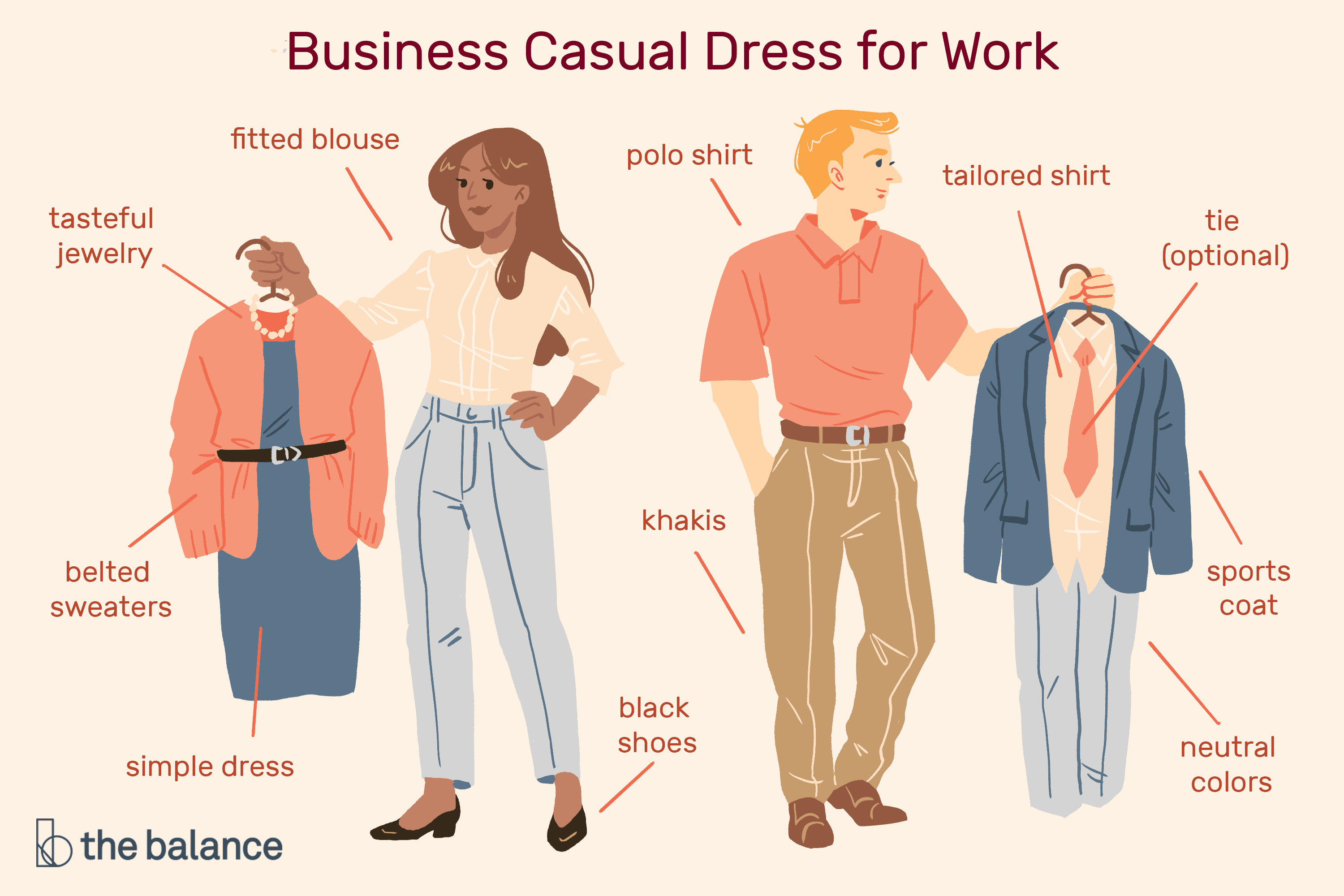 What colors should you not wear for business casual?