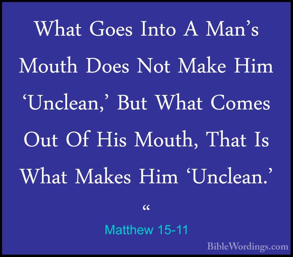What comes from within makes a man unclean?