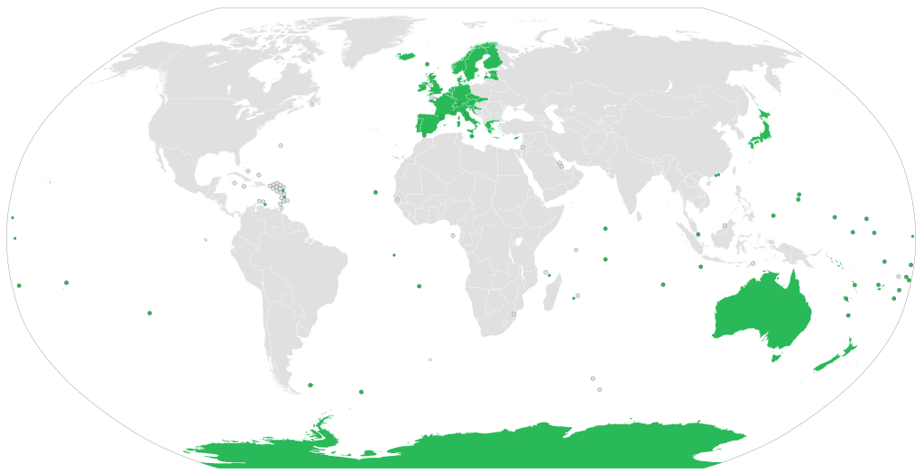 What countries have no rabies?