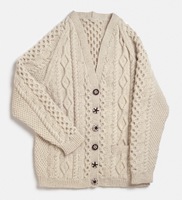 What defines a cardigan sweater?
