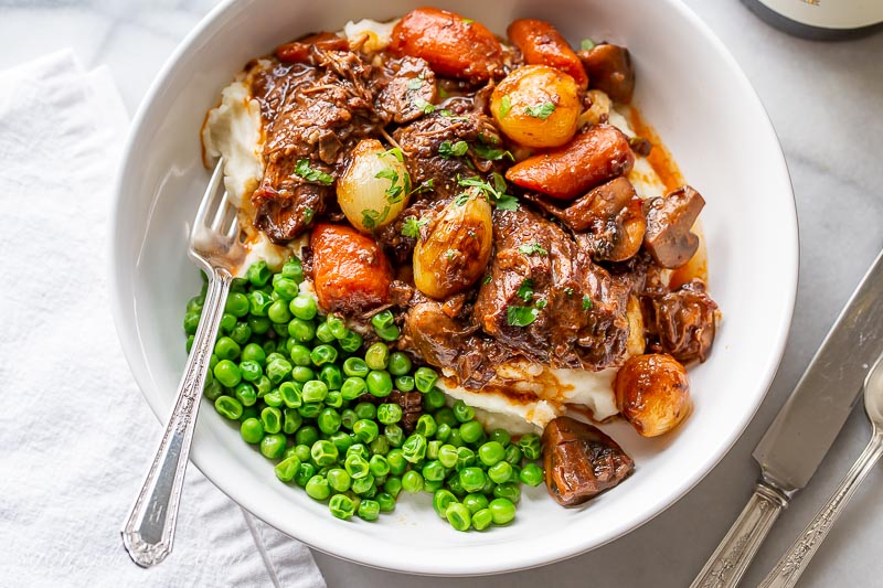 What dessert goes with boeuf bourguignon?