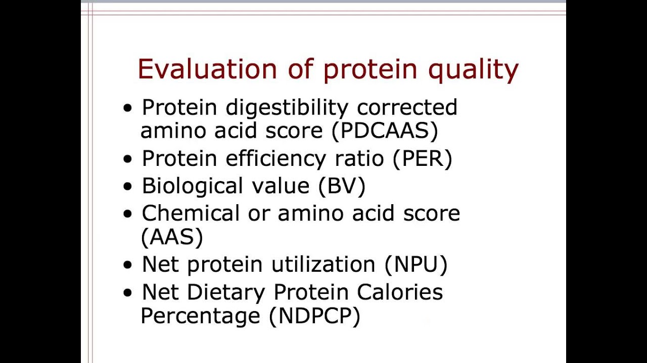 What determines protein quality?