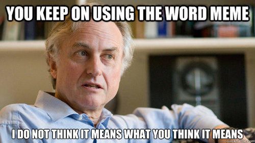 What did Dawkins mean by meme?