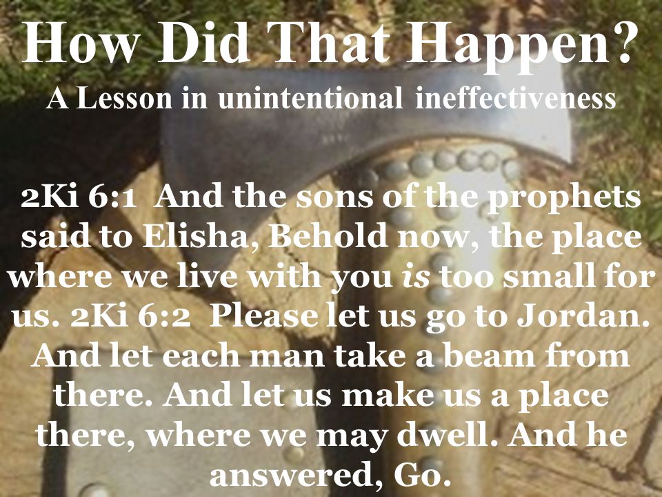 What did Elisha say to the sons of the Prophets?