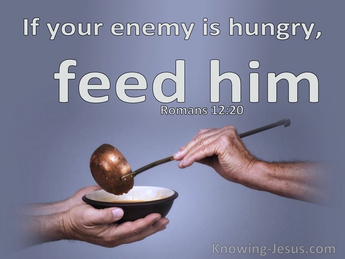 What did Jesus say about giving food?