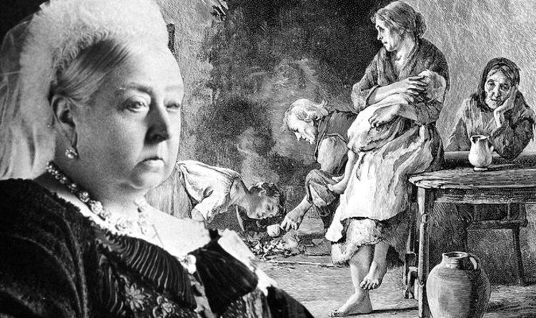 What did Queen Victoria do during potato famine?