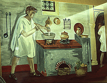 What did the ancient Romans cook their food with?