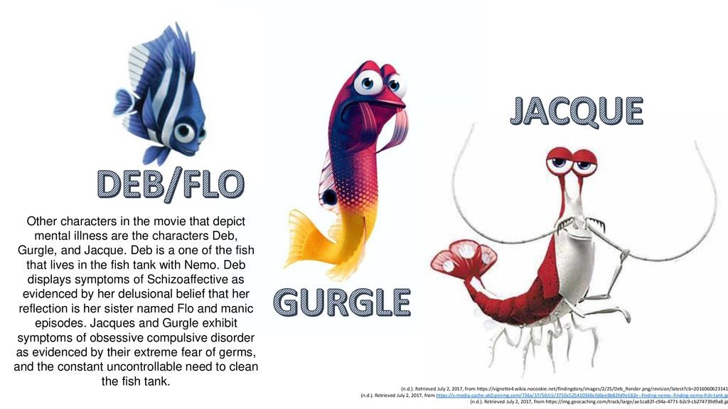 What disorders do the fish in Finding Nemo have?