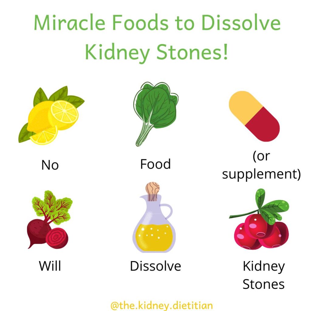 What dissolves kidney stones fast?