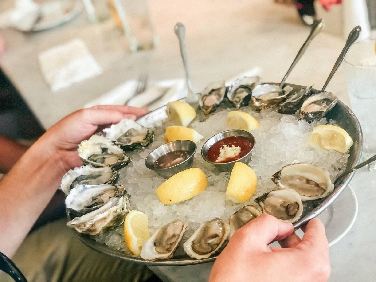 What do clams and oysters eat?
