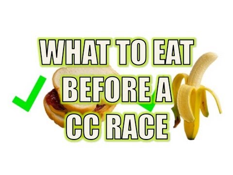 What do cross country runners eat before a race?