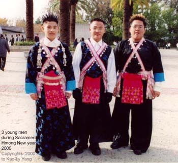 What do Hmong men wear?