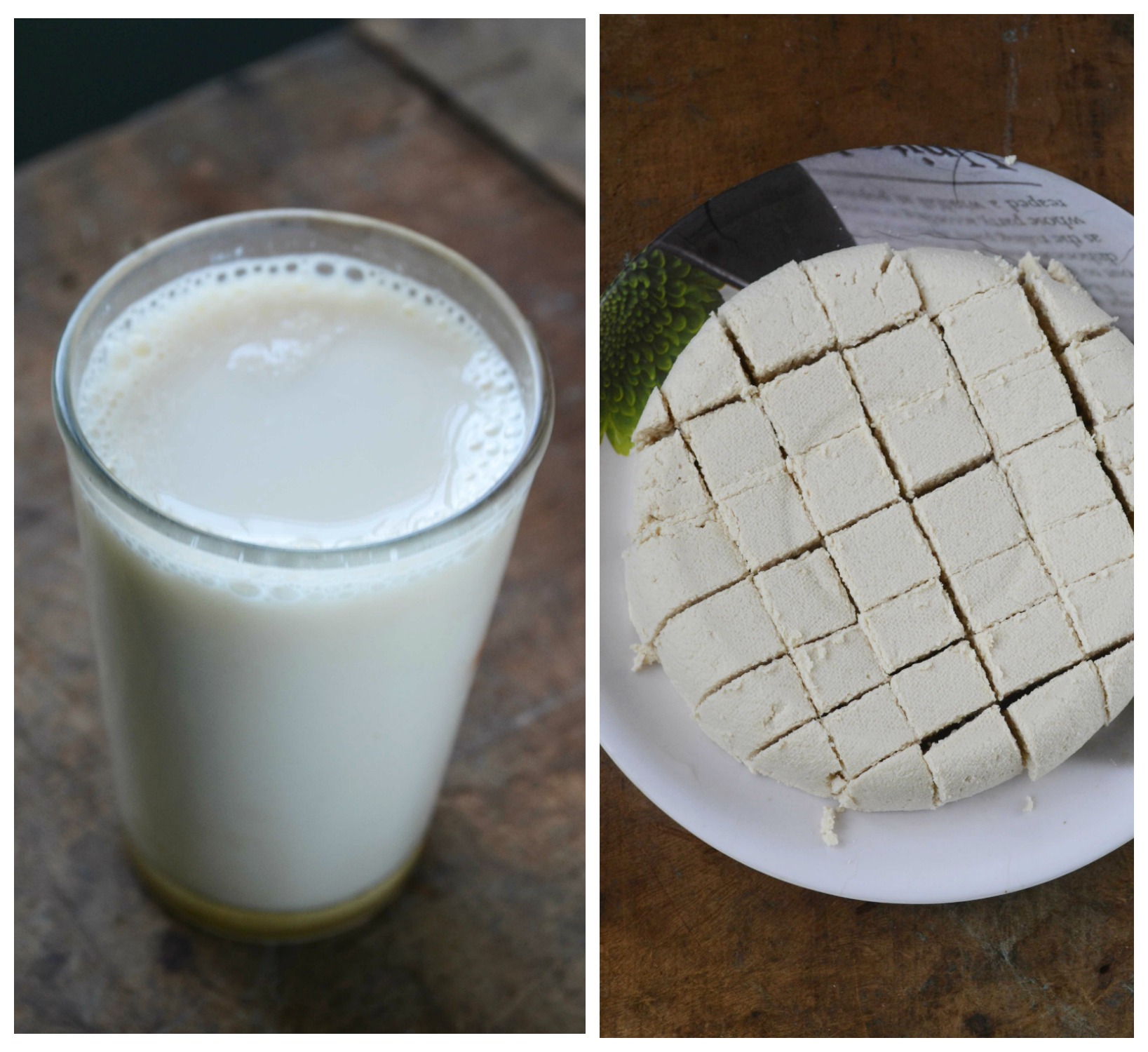 What do you do with soy milk after making tofu?