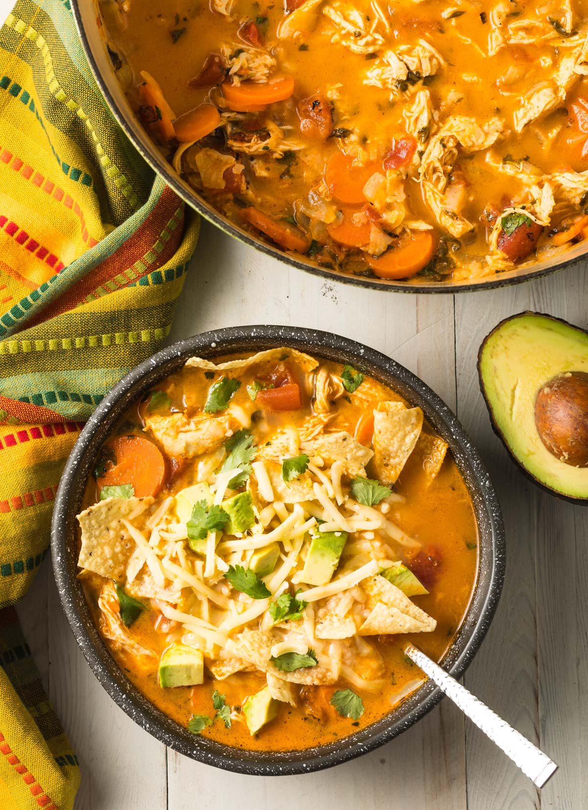 What do you eat tortilla soup with?