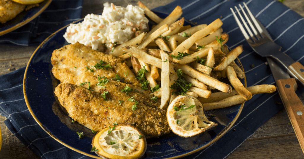 What do you eat with fried catfish?