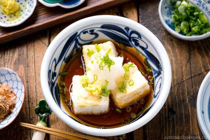 What do you serve with agedashi tofu?