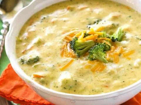 What do you serve with broccoli cheese soup from Panera?
