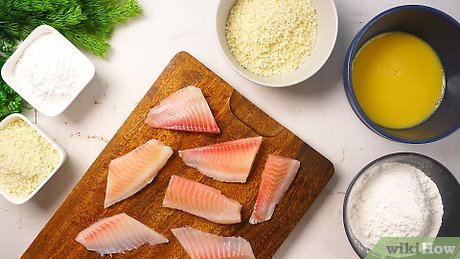 What do you Soak fish in before breading?