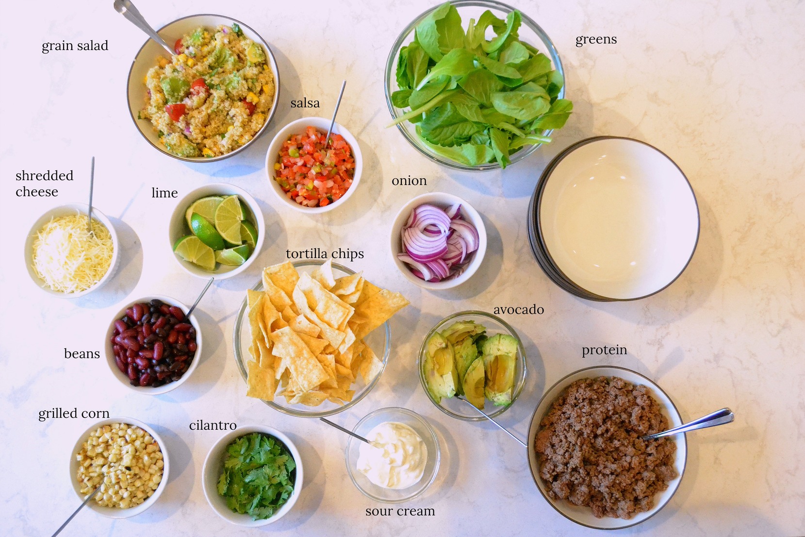 What do you use for a taco bar?