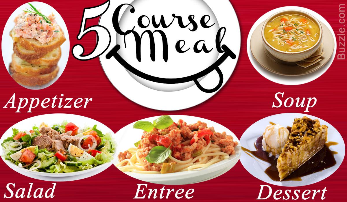 What does a 5 course meal consist of?