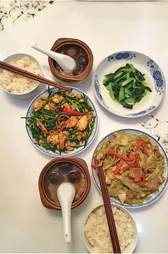 What does a typical Chinese person eat in a day?