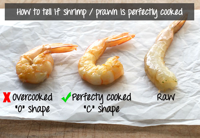 What does a uncooked prawn look like?