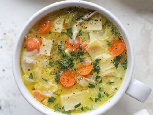What does adding an egg do to soup?