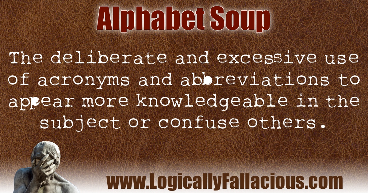 What does alphabet soup mean?