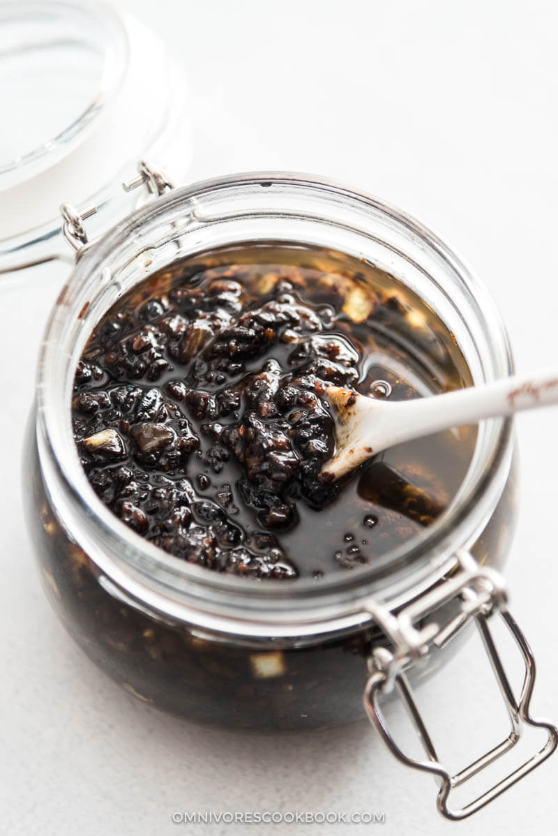 What does black bean sauce contain?