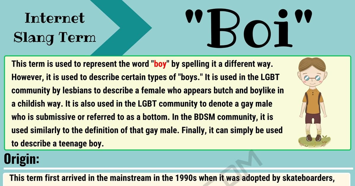 What does BOI mean in slang?